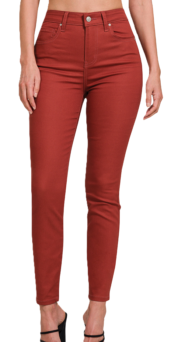 Autumn Ember High-Rise Skinny Leg Pants – Ecobella Boutique